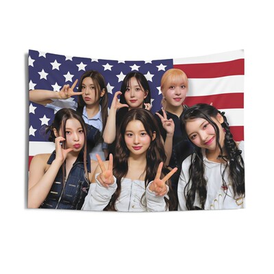 2X3FT明星挂毯 Nmixx Members flag 韩国女团应援旗帜装饰背景布