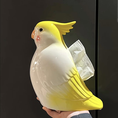 MOMO创意玄凤鹦鹉纸巾盒家用高级