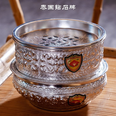 潮汕功夫茶盘镀银复古