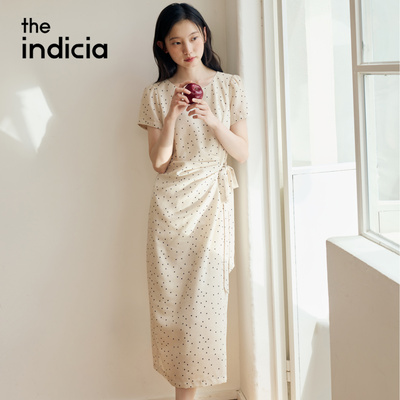 indiciatheL2B6LQ170专柜正品标记女装气质波点连衣裙吊牌价769