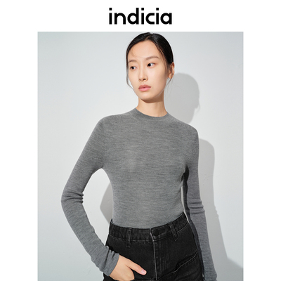 indiciaL2C4MS154专柜正品标记女装羊毛衫打底衫随机发货有无皮标