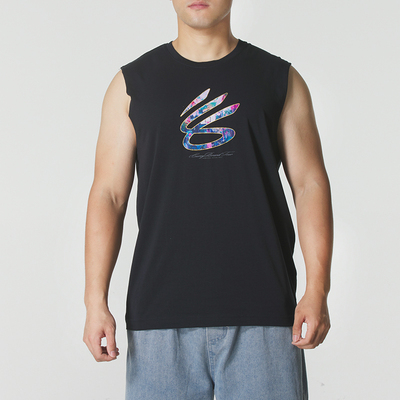 安德玛（Under Armour）男装春季户外件训练无袖T恤休闲衣时