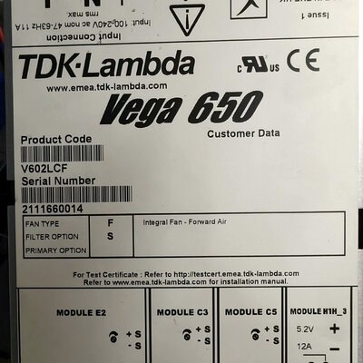 议价TDK-Lambda Vega650 V602LCF可维修