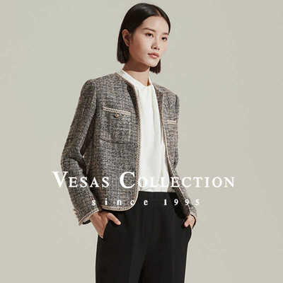 粗花呢小香风外套气质