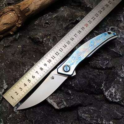 熊头二代DC53钢小折叠刀户外高硬度锋利野外露营求生防身便携小刀