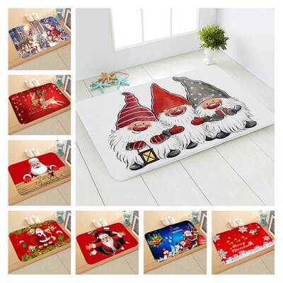 Christmas Decorations for Home Door Mat Floor Carpet Santa S