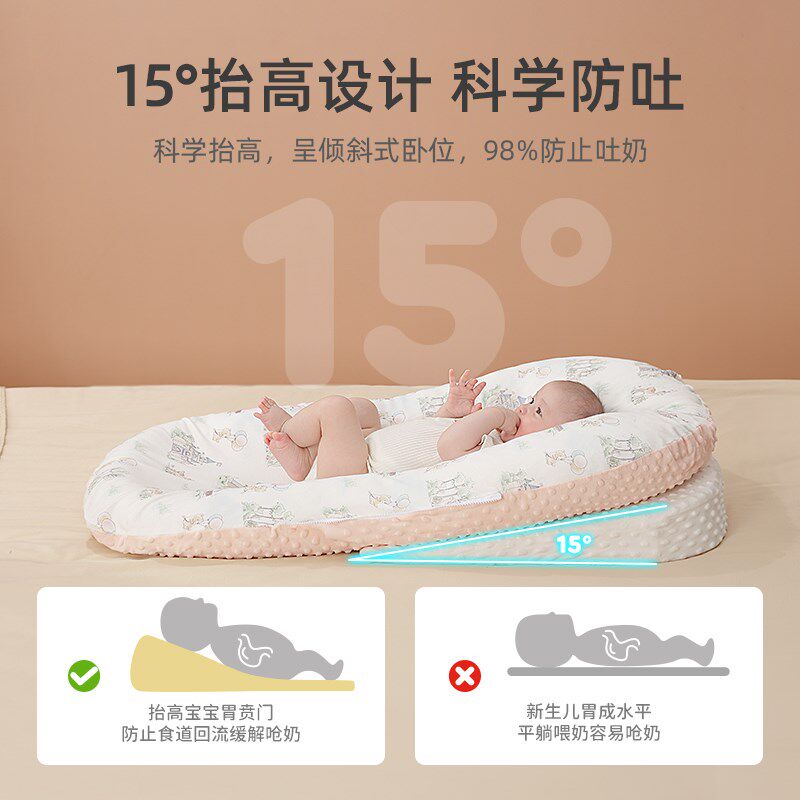 床中床婴儿新生防压落地醒神器宝宝安抚睡觉防惊跳吐奶斜坡垫睡窝