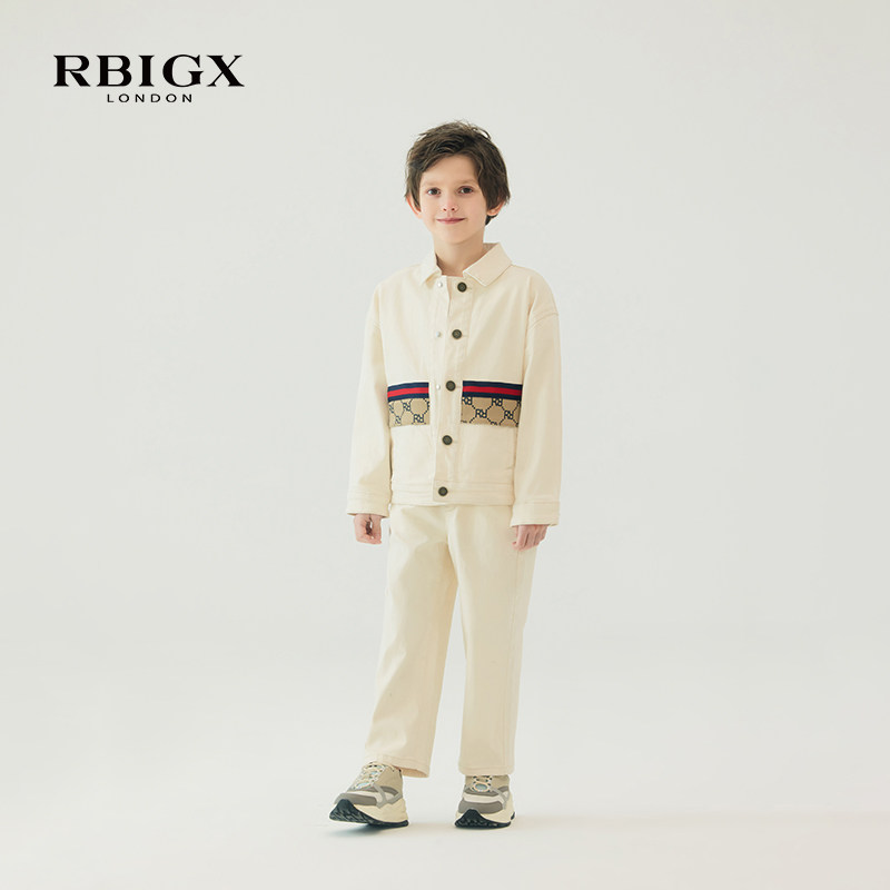RBIGX瑞比克童装秋季新款男女童百搭潮流大廓形牛仔外套