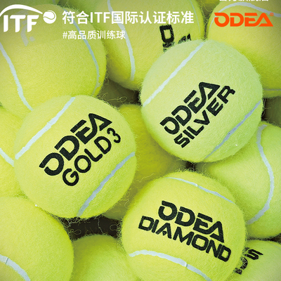 ODEA欧帝尔网球DIAMOND训练用球高弹专业练习球初学者silverGOLD