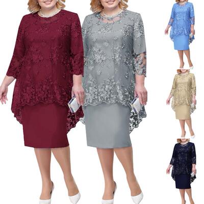 Lace Embroidered Midlength Dress for women女装蕾丝绣花中长裙