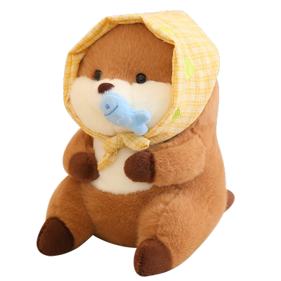 可爱萌水獭玩偶卡皮巴拉少女心公仔毛绒玩具安抚布娃娃女生日礼物