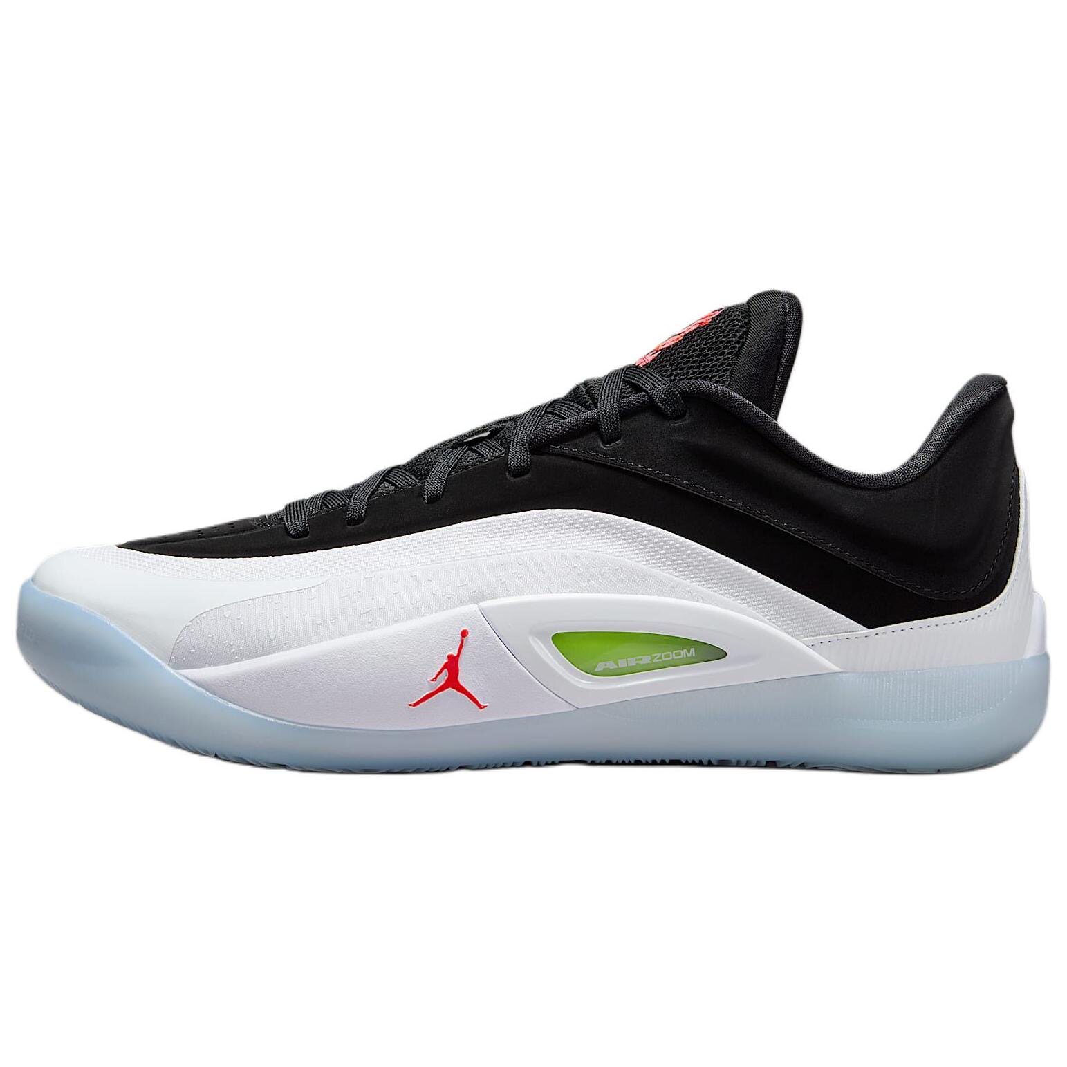 Jordan Zion 4 PF 舒适耐用低帮实战篮球鞋 男款 白黑色