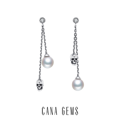 CANAGEMS淡水珍珠做旧银耳环
