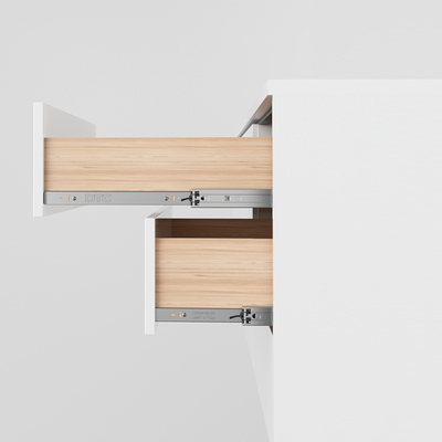 DTC东泰抽屉轨道滑轨三节轨阻尼缓冲走珠导轨45mm