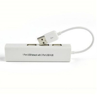100Mbps Ethernet USB with 3 Port USB HUB 2.0 RJ45 Lan Networ
