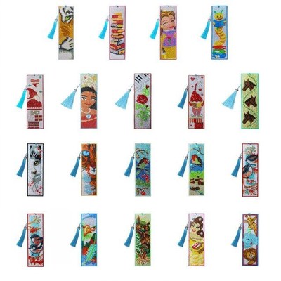 5D DIY Diamond Painting Bookmark PU Leather Tassel Special S