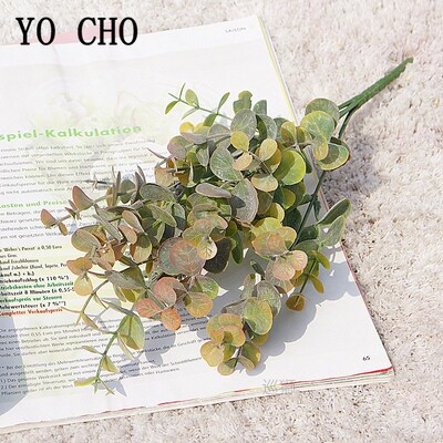 Artificial Plant Eucalyptus Leaves Plastic Green Plants Fake