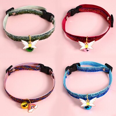 1PC New 4 Colors Kitten  Collar with Bell Cut Collars Pet