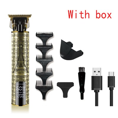 Professional Hair Clipper Men T9 Electric Hair Trimmer Recha