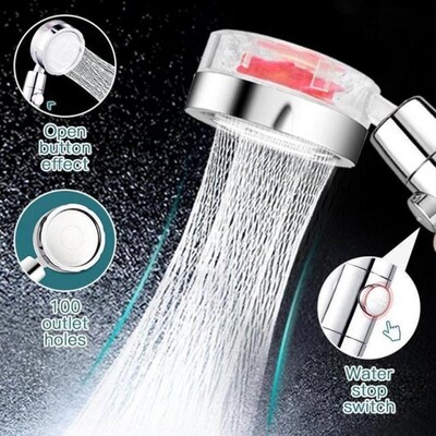 Pressurized Rainfall Shower Head Adjustable 360°Spin Water