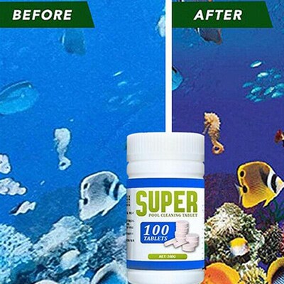 100pcs/Bottle Chlorine tablets swimming pool Cleaning Tablet