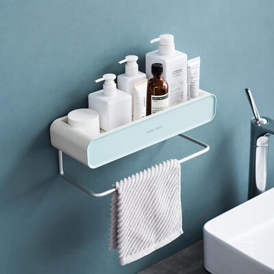 Bathroom Accessories Shelves Per适用于ated Towel Rack Single