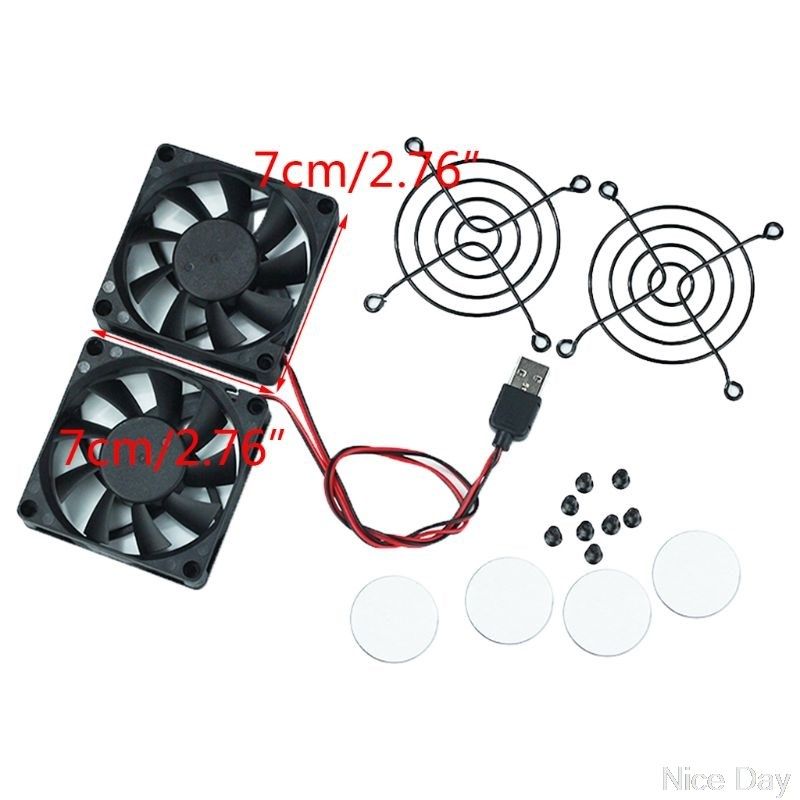1Set Cooling Fan USB Fan Cooler for A-SUS RT-AC68U/AC86U/AC8_虎窝淘
