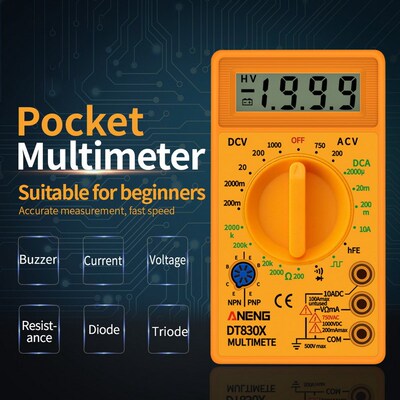 Junejour Digital Multimeter Voltmeter Ammeter Ohmmeter DC10V