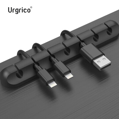Silicone Cable Organizer  USB Cable Holder Flexible Cable Wi