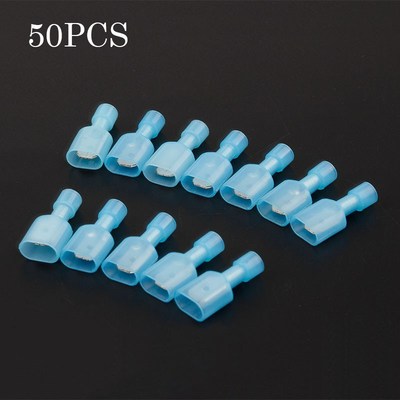 50PCS/25Pairs Spade Crimp Connectors Male&Female Nylon Fully