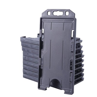 2PCS Heavy Duty 2-Sided Open Faced Rigid ID Card Holder Open