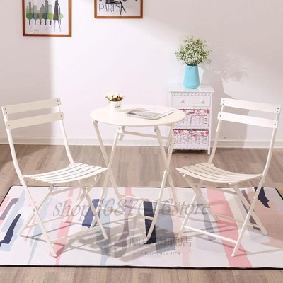 Balcony three-piece outdoor table and chairs cafe plastic wo