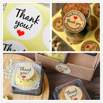 LBSISI Life 108pcs Thank You Hand Made With Love Sticker Co