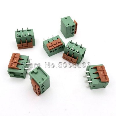 10pcs/lot Kf142v-5.08mm 3p spring type pcb  Connection termi