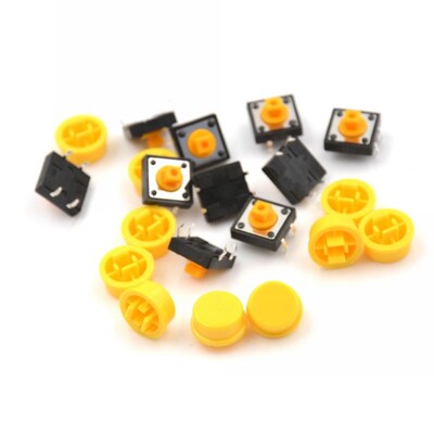10pcs/lot B3F-4055 Tactile Switch with Caps 12x12x7.3mm 4P D