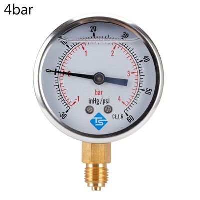 1/4 BSP Bottom Compound Pressure Vacuum Gauge Glycerine Fill