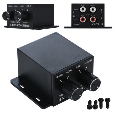 Mayitr Car Universal Amplifier Bass Controller RCA Gain Leve
