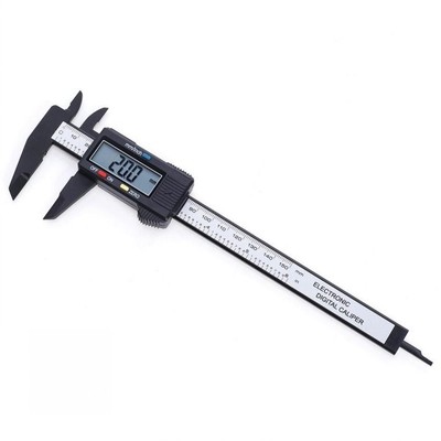 150mm 6inch LCD Digital Ruler Electronic Carbon Fiber Vernie