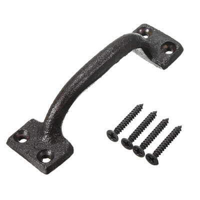 Cabinet Door Handle 10cm Antique Rustic Style Cast Iron Blac