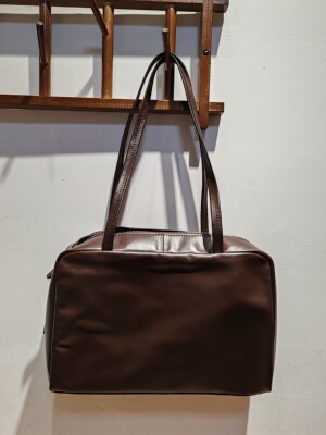 外贸出口头层牛皮真皮女款休闲复古通勤手提单肩斜挎波士顿包