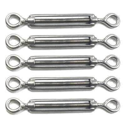 M5 Stainless Steel 304 Eye  Eye Turnbuckle (M5, 5PCS)