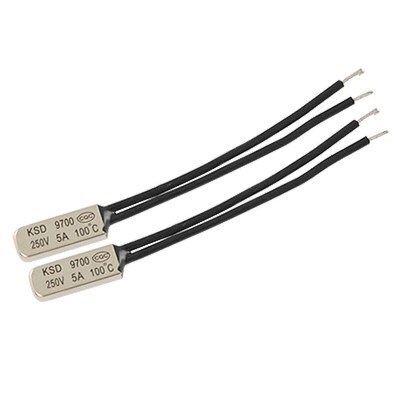 2pcs KSD9700 NC Bimetal Thermostat Temperature Switch 100 De