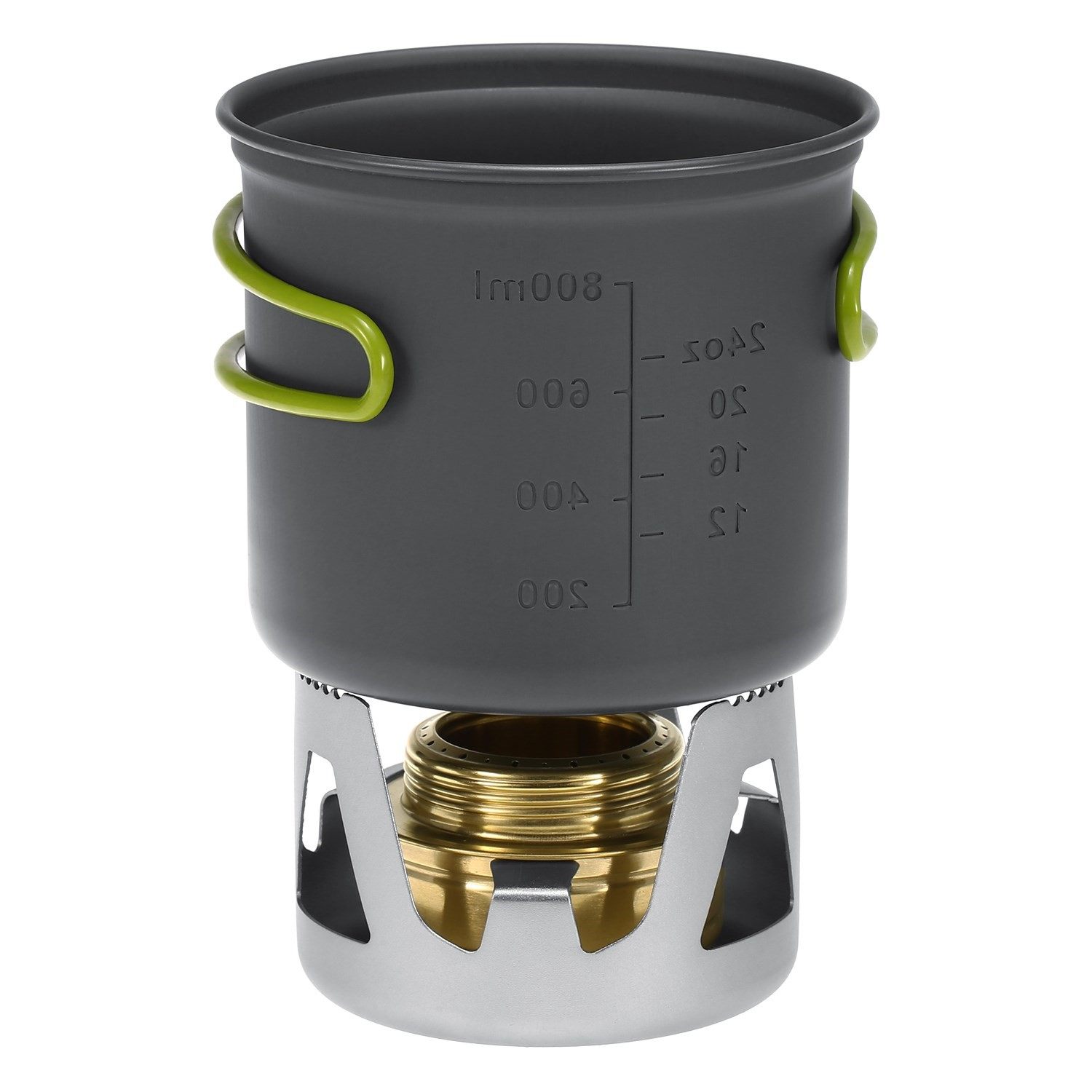 13Pcs Camping Cookware Mess Kit Cooking Pot Alcohol Stove Wi_虎窝淘