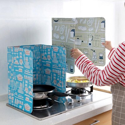 Wall Oil Splash Guard Foil Gas Stove Shield Oil Splatter Scr