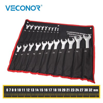 21 PCS Combination Wrench Set Spanner Kit Open and Box End M