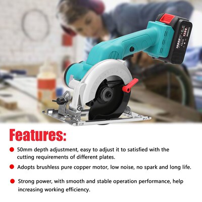 Electric Circular Saw HighPower Lithium Battery Woodworking