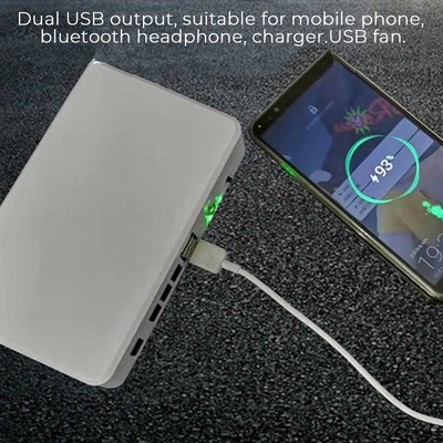 5V Solar Power Storage Generator 2 USB Charger 3 LED Bulbs H