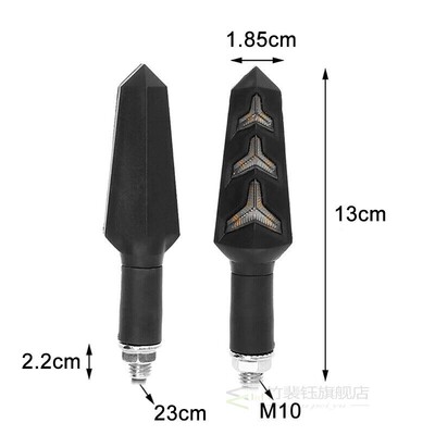 2pcs Motorcycle Flowing Water LED Turn Signal Light Indicato