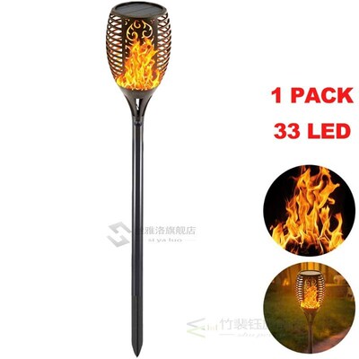 12LED 33LED Solar Flame Torch Light Flickering Waterproof Ga