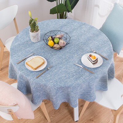RZCortinas Table Cloth Round Wedding Party Table Cover Cotto